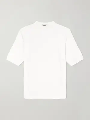 CDLP Ribbed Lyocell And Cotton-blend T-shirt - White