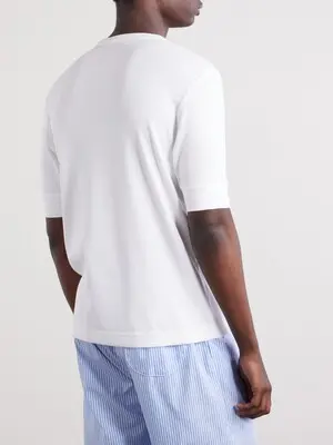 CDLP Ribbed Lyocell And Cotton-blend T-shirt - White