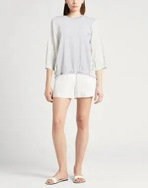 Peserico Two-tone Sweatshirt With 3/4 Sleeves
