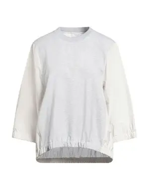 Peserico Two-tone Sweatshirt With 3/4 Sleeves