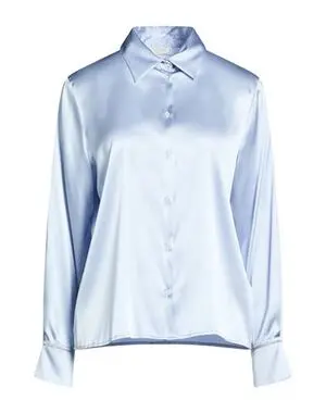 Peserico PESERICO Silk & Elastane Button-Up Shirt Blue