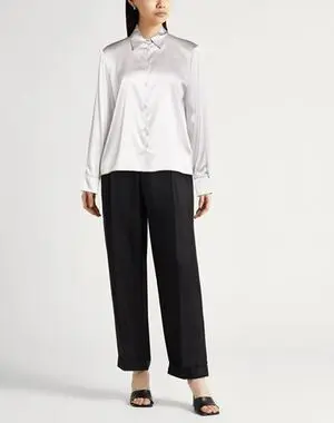 Peserico Silk & Elastane Button-up Shirt - Grey