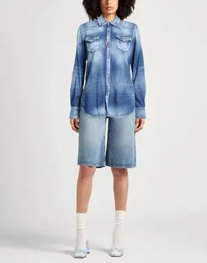 Dsquared2 Cotton Elastane Denim Shirt - Blue