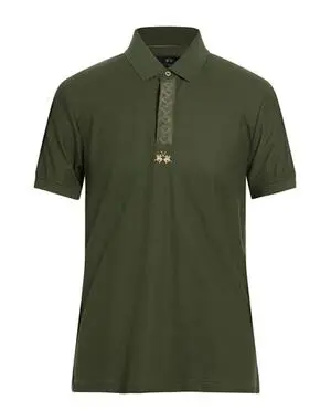 LA MARTINA Polo Shirt Size Cotton, Elastane - Green