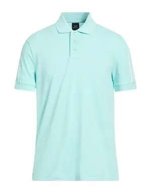 Armani Exchange Polo Shirt Size Cotton, Elastane - Blue