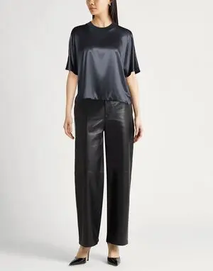 Peserico Satin Top With Piped Trims