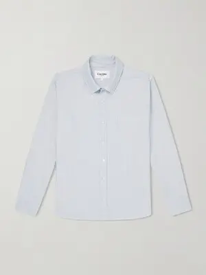 CORRIDOR Button-down Collar Striped Cotton Oxford Shirt