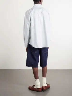 CORRIDOR Button-down Collar Striped Cotton Oxford Shirt