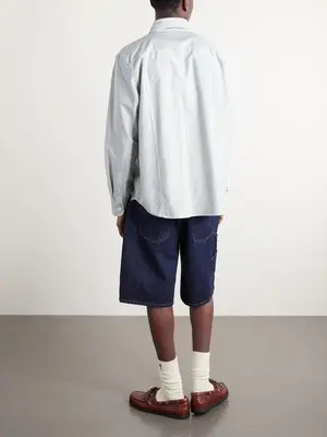 CORRIDOR Button-down Collar Striped Cotton Oxford Shirt