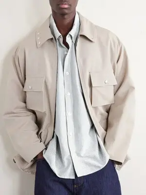 CORRIDOR Button-down Collar Striped Cotton Oxford Shirt