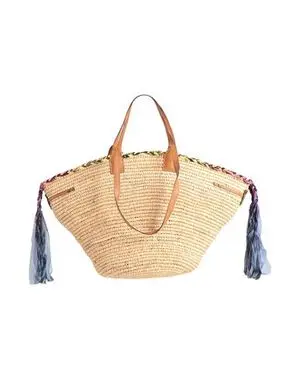 Isabel Marant Étoile Raffia Tote With Leather Trims - Sand