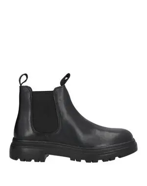 CAFÈNOIR Ankle Boots In Leather - Black