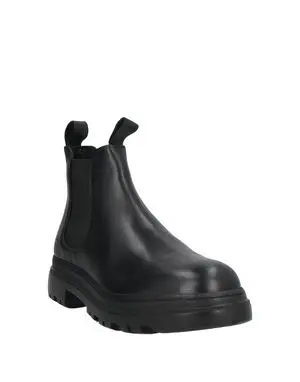 CAFÈNOIR Ankle Boots In Leather - Black