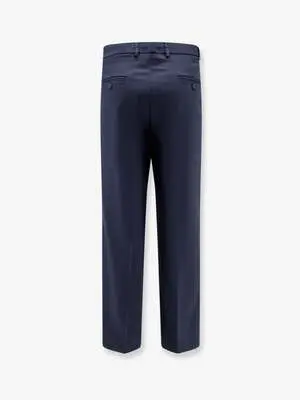 AMARANTO Virgin Wool Blend Trousers - Blue