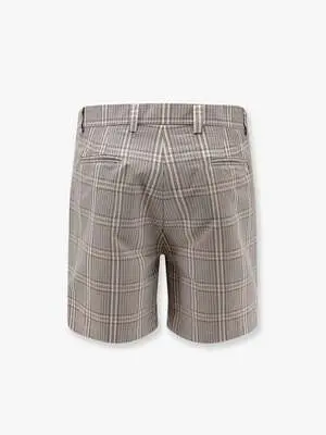 AMARANTO Madras Plaid Shorts - Beige