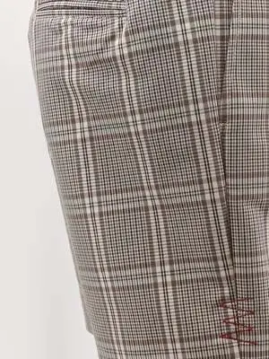 AMARANTO Madras Plaid Shorts - Beige