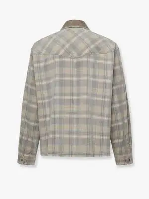 REPRESENT Corduroy Shirt With Check Motif