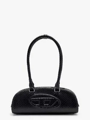 DIESEL® 1dr Python Effect Leather Shoulder Bag - Black