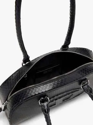DIESEL® 1dr Python Effect Leather Shoulder Bag - Black