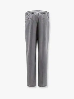 AMARANTO Virgin Wool Blend Trousers - Grey