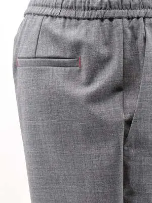 AMARANTO Virgin Wool Blend Trousers - Grey