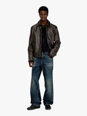 DIESEL® Lamarwrd Leather Jacket - Brown