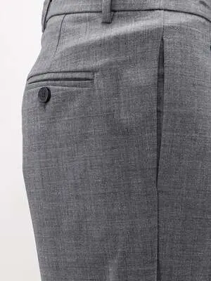 AMARANTO Virgin Wool Blend Trousers - Grey