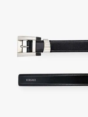 Versace Leather Belt With Medusa Logo