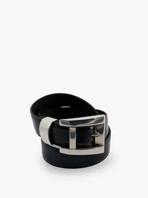 Versace Leather Belt With Medusa Logo