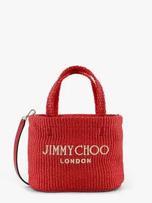 JIMMY CHOO Raffia Crossbody Bag With Embroidered Logo