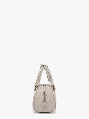 DIESEL® 1dr Dome Python Leather Crossbody Bag - Beige
