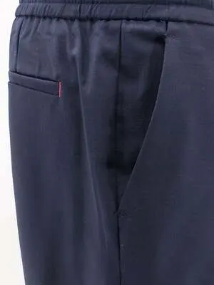 AMARANTO Virgin Wool Blend Trousers - Blue