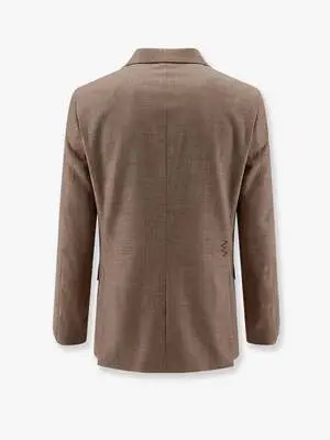 AMARANTO Virgin Wool Blend Blazer - Beige