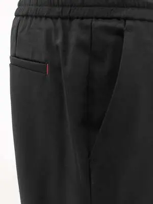 AMARANTO Virgin Wool Blend Trousers - Black