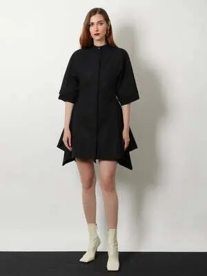 Alaïa Paneled Cotton Dress - Black