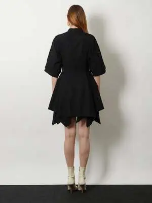 Alaïa Paneled Cotton Dress - Black