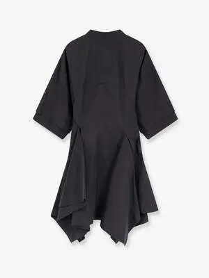Alaïa Paneled Cotton Dress - Black