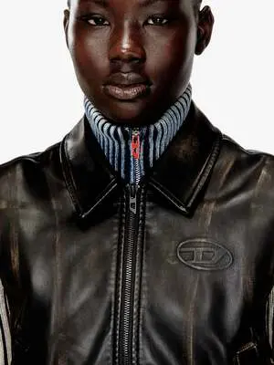 DIESEL® Faux Leather Sleeveless Jacket