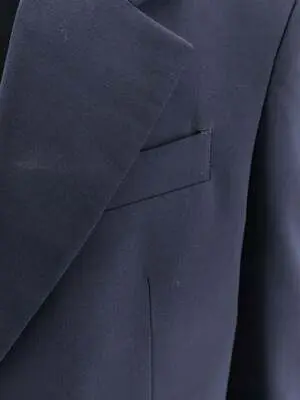 AMARANTO Virgin Wool Blend Blazer - Blue