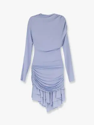 SELF-PORTRAIT Gathered Jersey Mini Dress