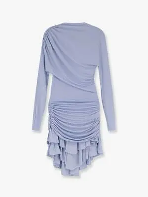 SELF-PORTRAIT Gathered Jersey Mini Dress
