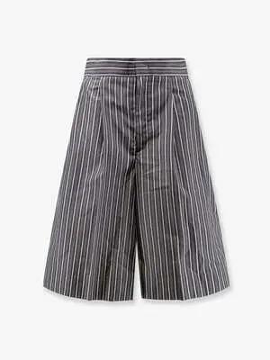 Soeur Striped Cotton Bermuda Shorts
