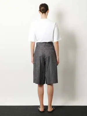 Soeur Striped Cotton Bermuda Shorts
