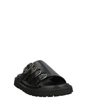 Roberto Cavalli Leather Slide Sandals