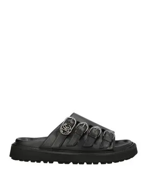 Roberto Cavalli Leather Slide Sandals