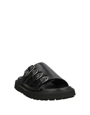 Roberto Cavalli Leather Slide Sandals