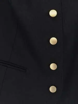 Tagliatore Linen Vest - Black