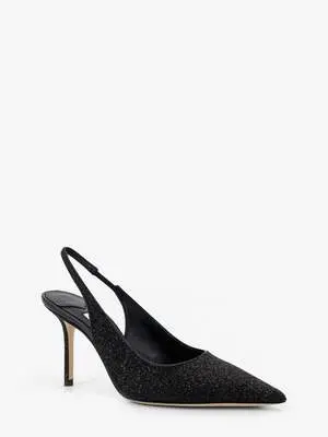 JIMMY CHOO Love Slingbacks With Glitter - Black