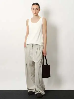 THE ROW Iven Wide Leg Trousers - Grey