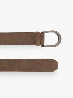 Brunello Cucinelli Suede Belt - Beige
